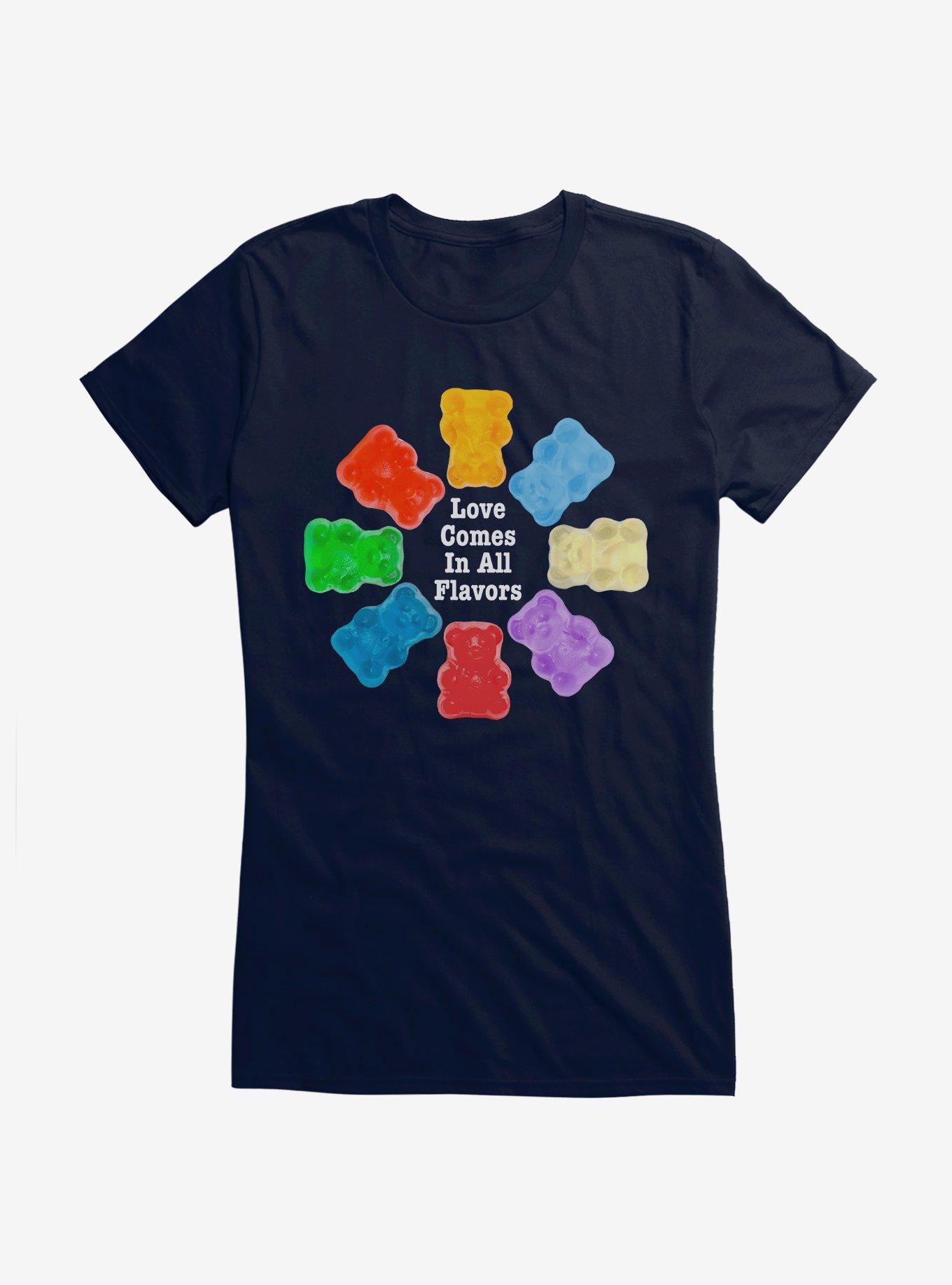 Hot Topic Bear Candy Love Comes In All Flavors Girls T-Shirt | Hot Topic