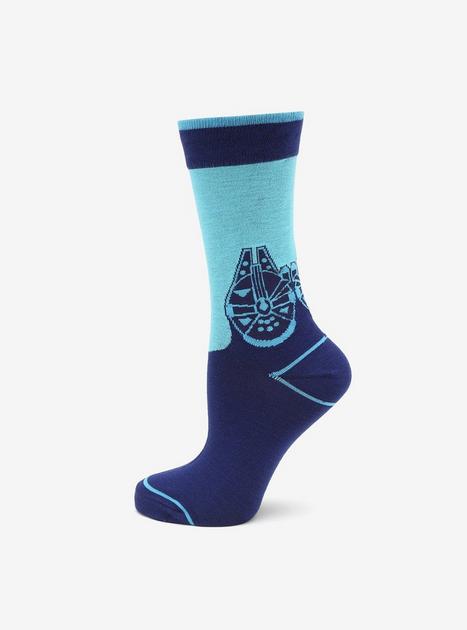 Star Wars Millennium Falcon Mod Blue Socks | BoxLunch