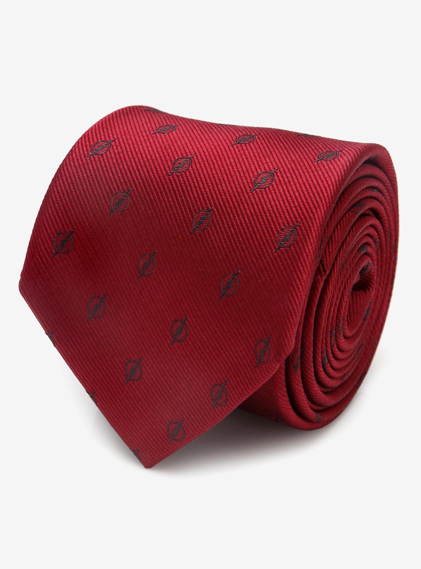 DC Comics The Flash Maroon Jacquard Tie | BoxLunch
