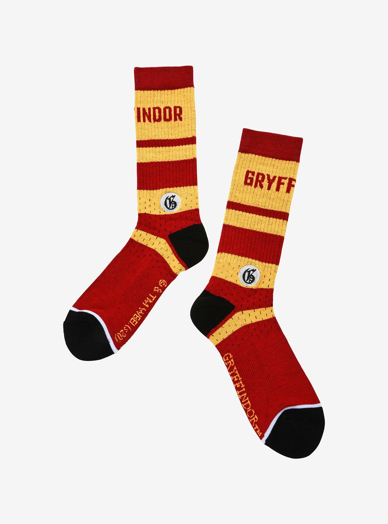 Harry Potter Gryffindor Colorblock Crew Socks - BoxLunch Exclusive ...