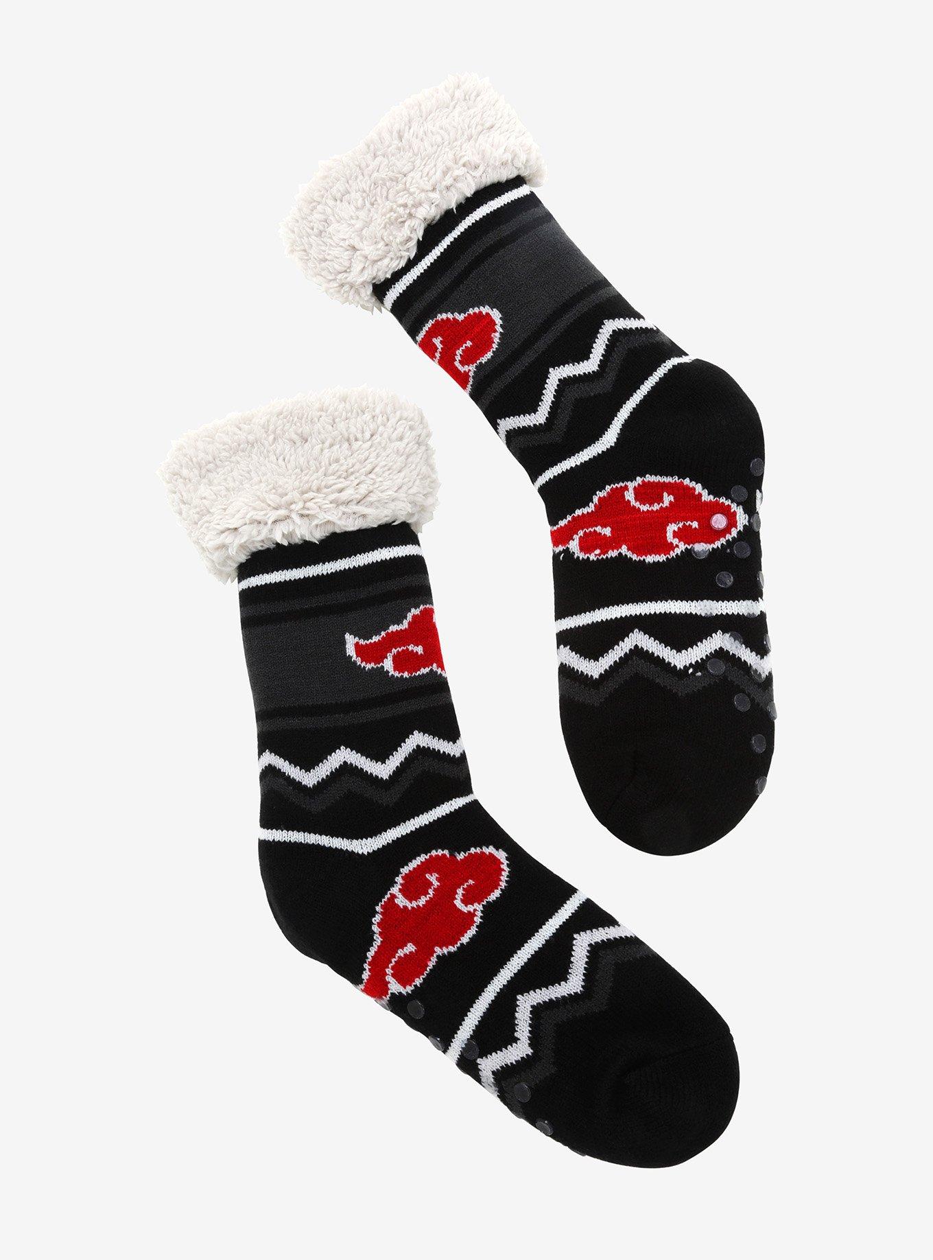 Naruto Shippuden Akatsuki Cloud Cozy Slipper Socks | Hot Topic