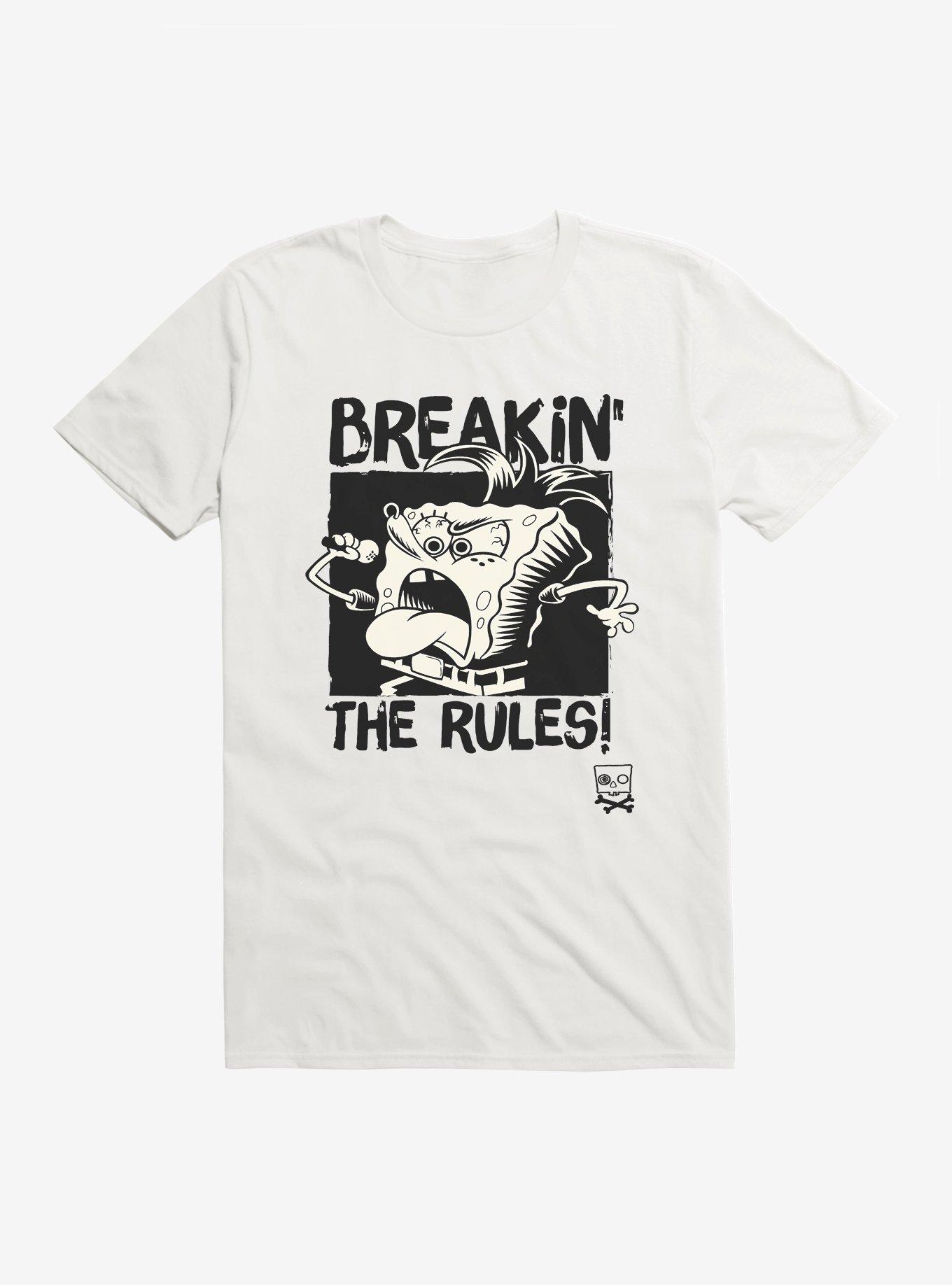 SpongeBob SquarePants Breakin' The Rules T-Shirt - WHITE | BoxLunch