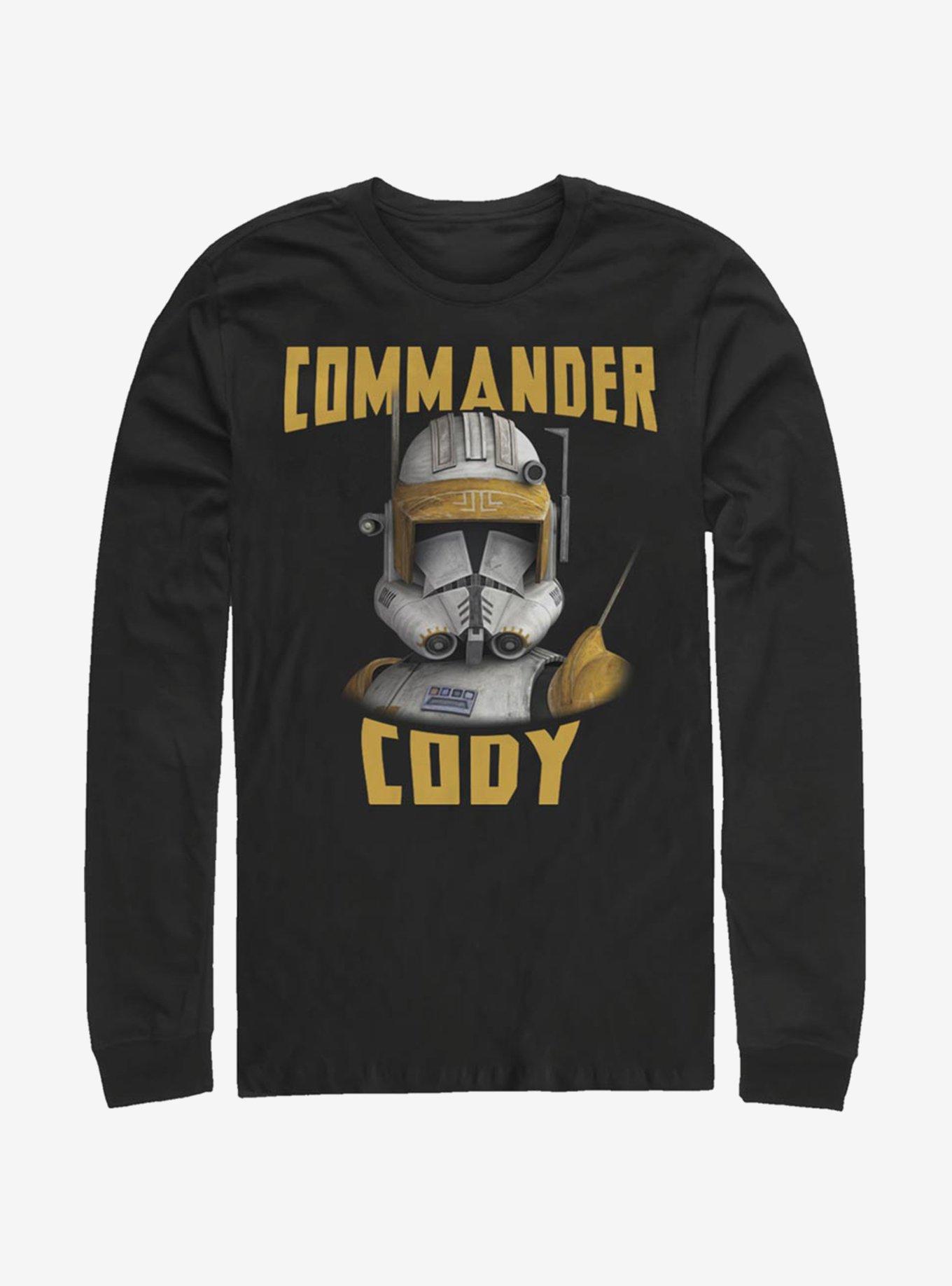 Star Wars: The Clone Wars Commander Cody Helmet Long-Sleeve T-Shirt ...