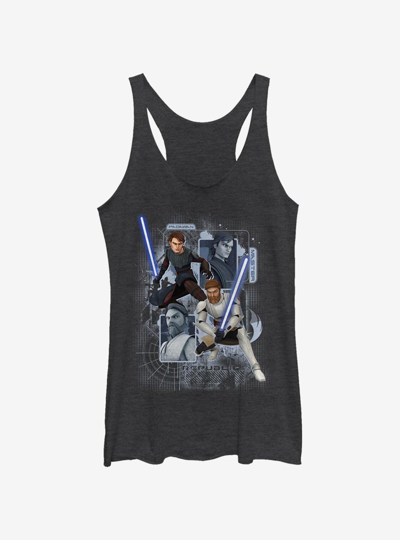 Star Wars: The Clone Wars Schematic Shot Womens Tank Top - BLACK | BoxLunch