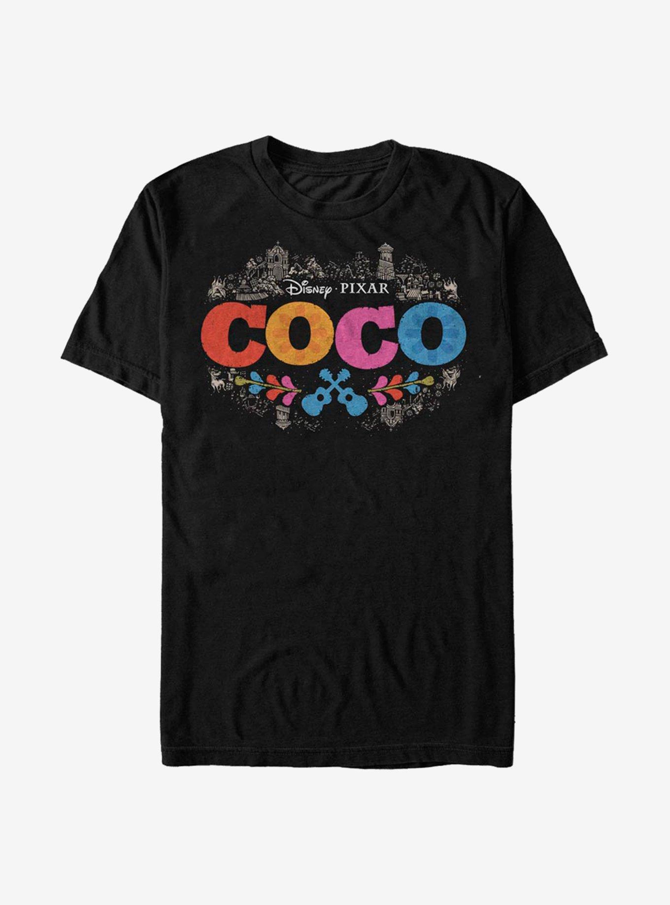 Disney Pixar Coco Poster Art T-Shirt - BLACK | BoxLunch