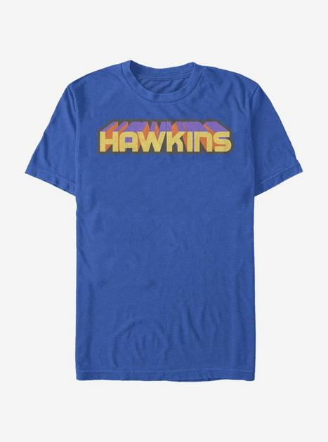 Stranger Things Hawkins 3D Text T-Shirt - BLUE | BoxLunch