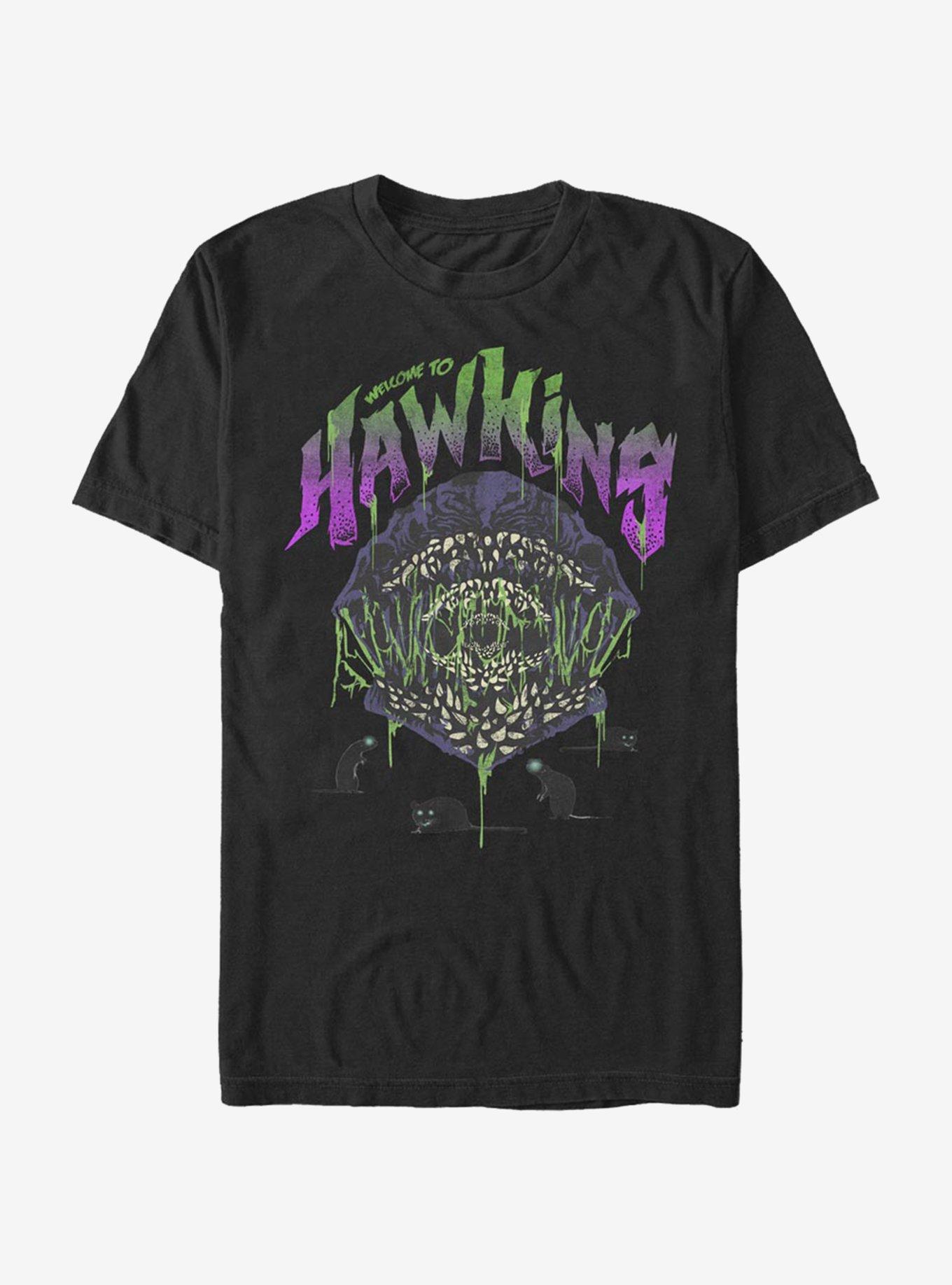 Stranger Things Welcome To Hawkins T-Shirt - BLACK | BoxLunch
