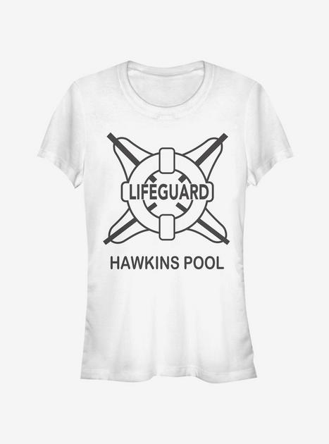 Stranger Things Hawkins Pool Lifeguard Girls T-Shirt - WHITE | Hot Topic
