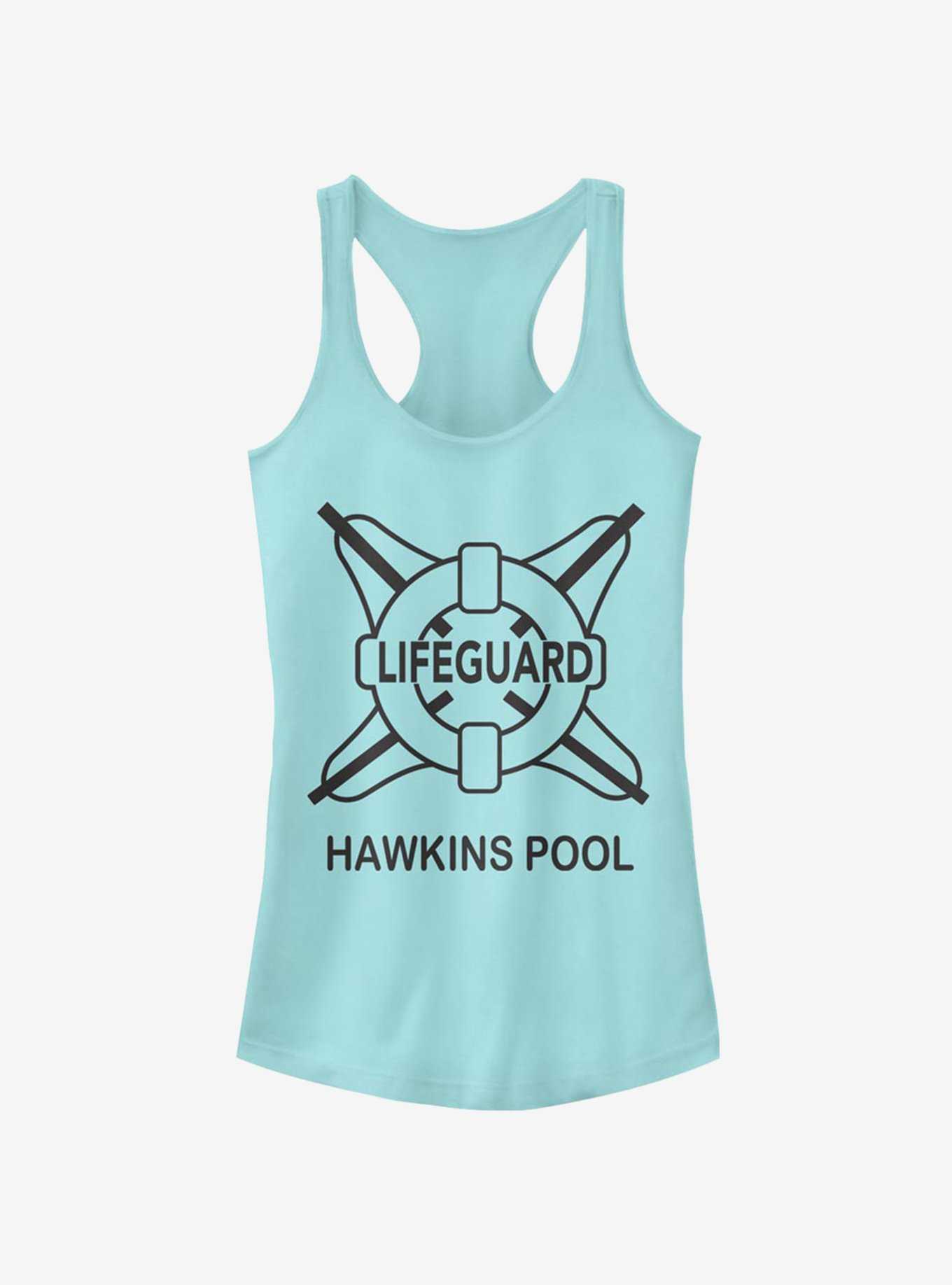 Stranger Things Hawkins Pool Lifeguard Girls Tank - BLUE | Hot Topic