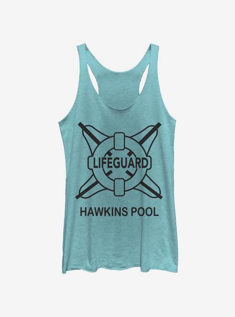 Stranger Things Hawkins Pool Lifeguard Girls Tank - BLUE | Hot Topic
