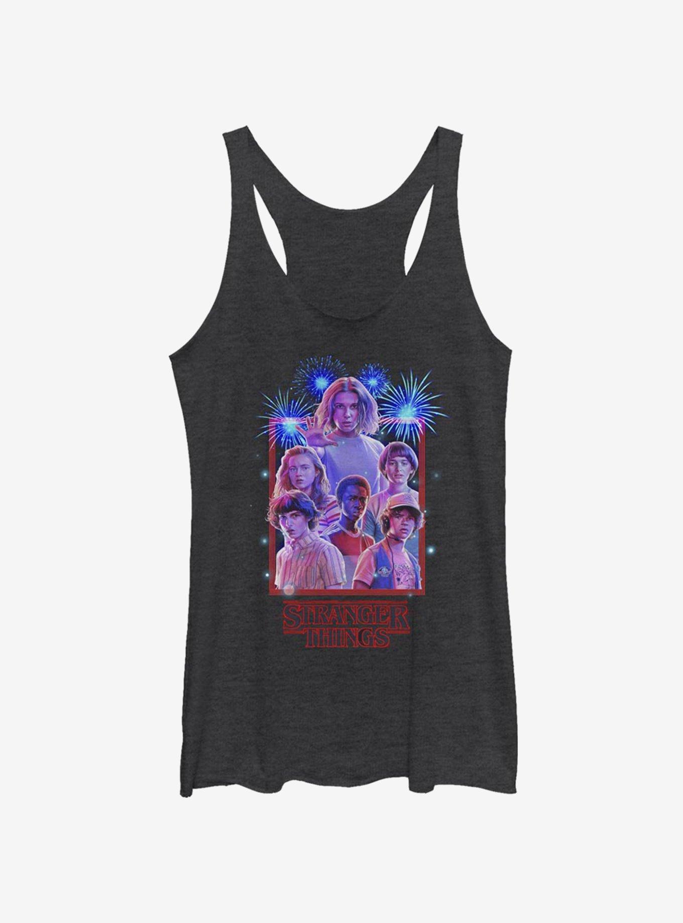 Stranger Things Group Fireworks Girls Tank - BLACK | Hot Topic