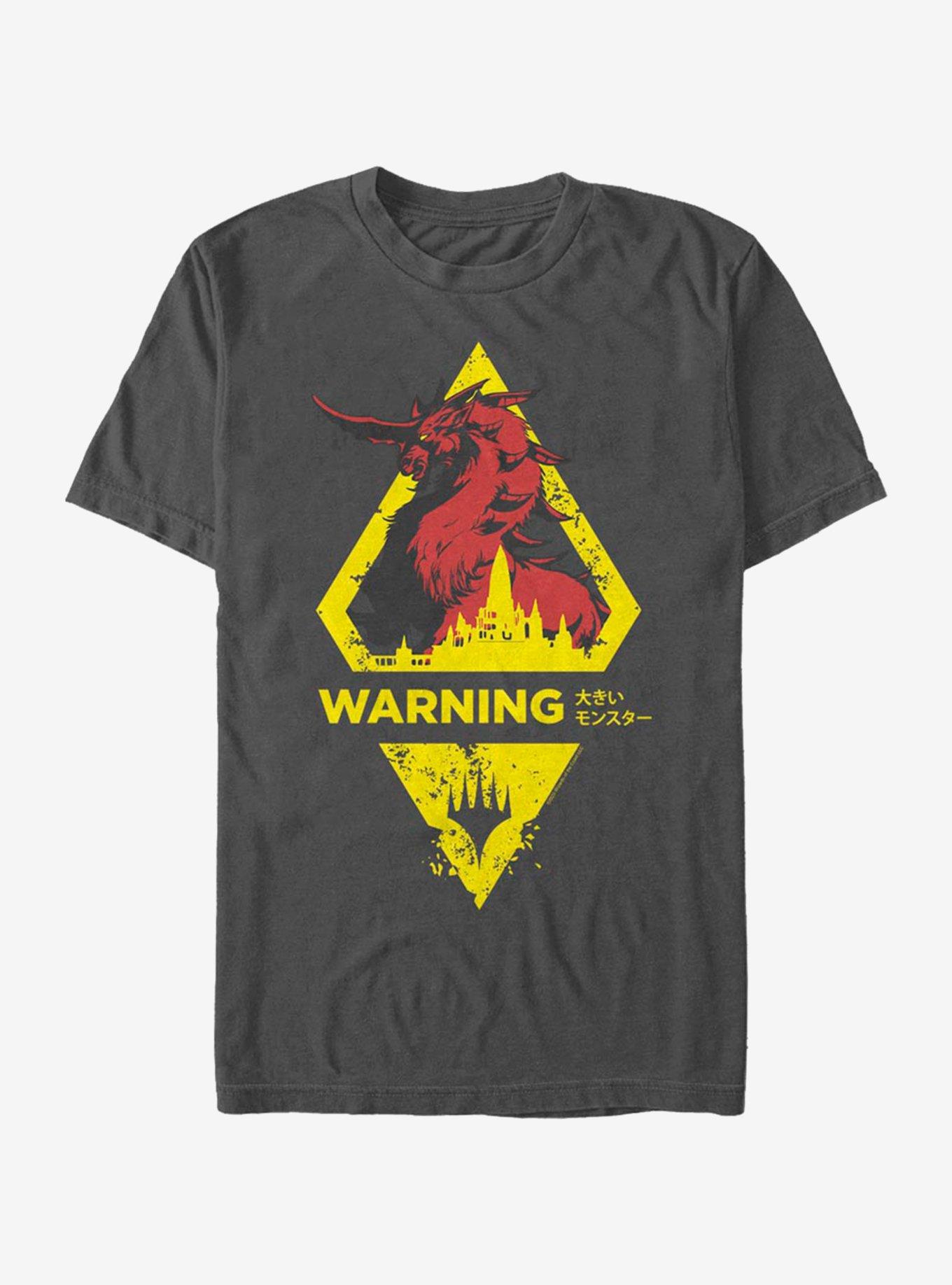Magic: The Gathering Warning Sign T-Shirt - GREY | BoxLunch