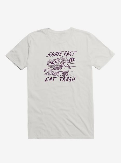 SKATE FAST EAT TRASH T-Shirt - WHITE | Hot Topic