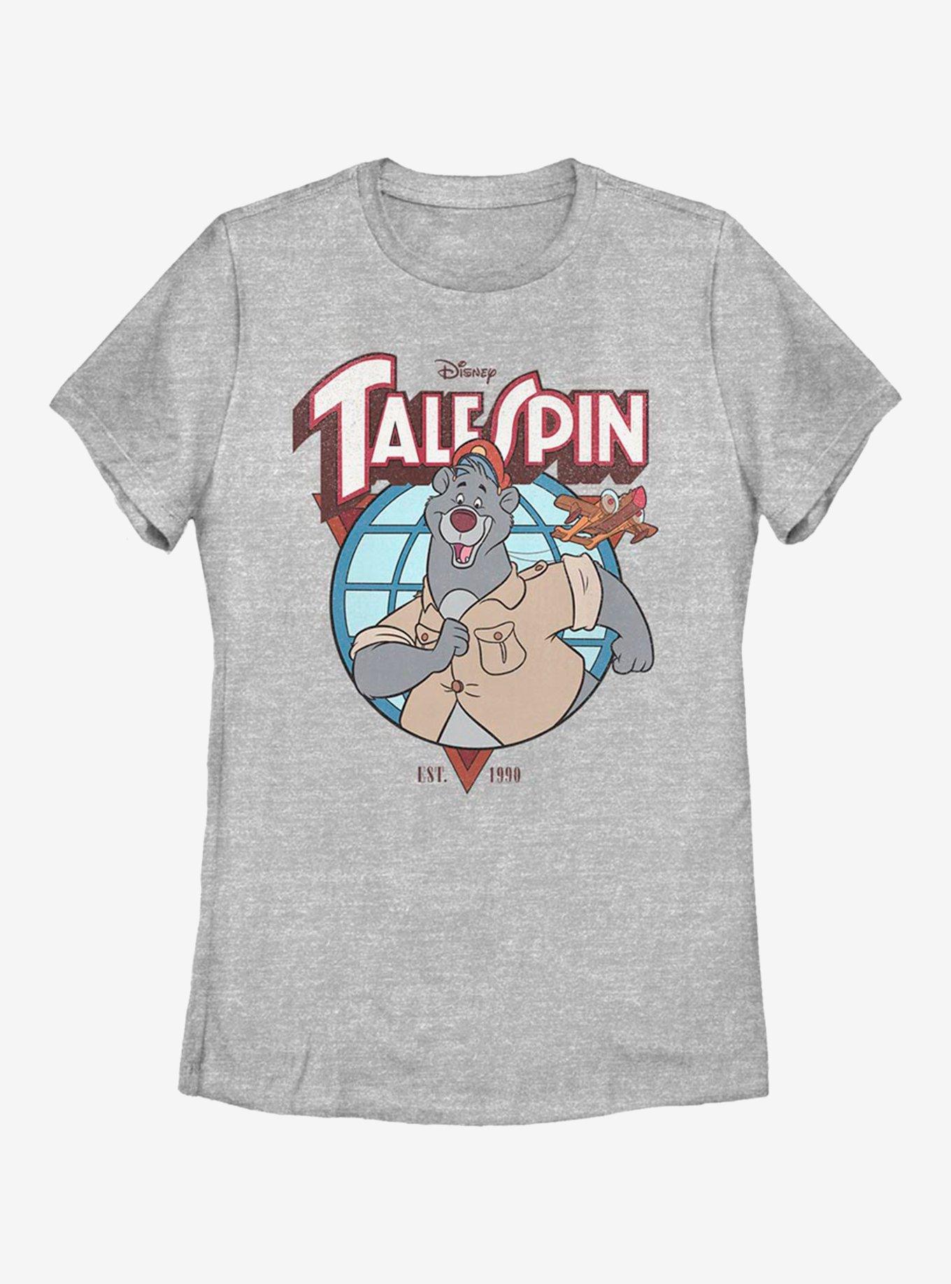 Disney TaleSpin Baloo Badge Womens T-Shirt - GREY | BoxLunch