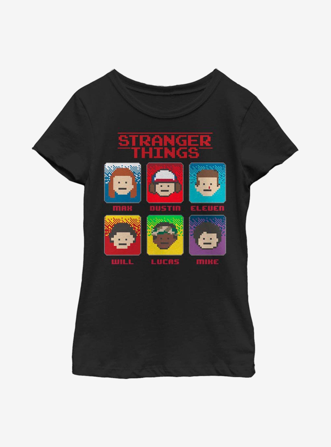 Stranger Things 8 Bit Stranger Youth Girls T-Shirt - BLACK | BoxLunch