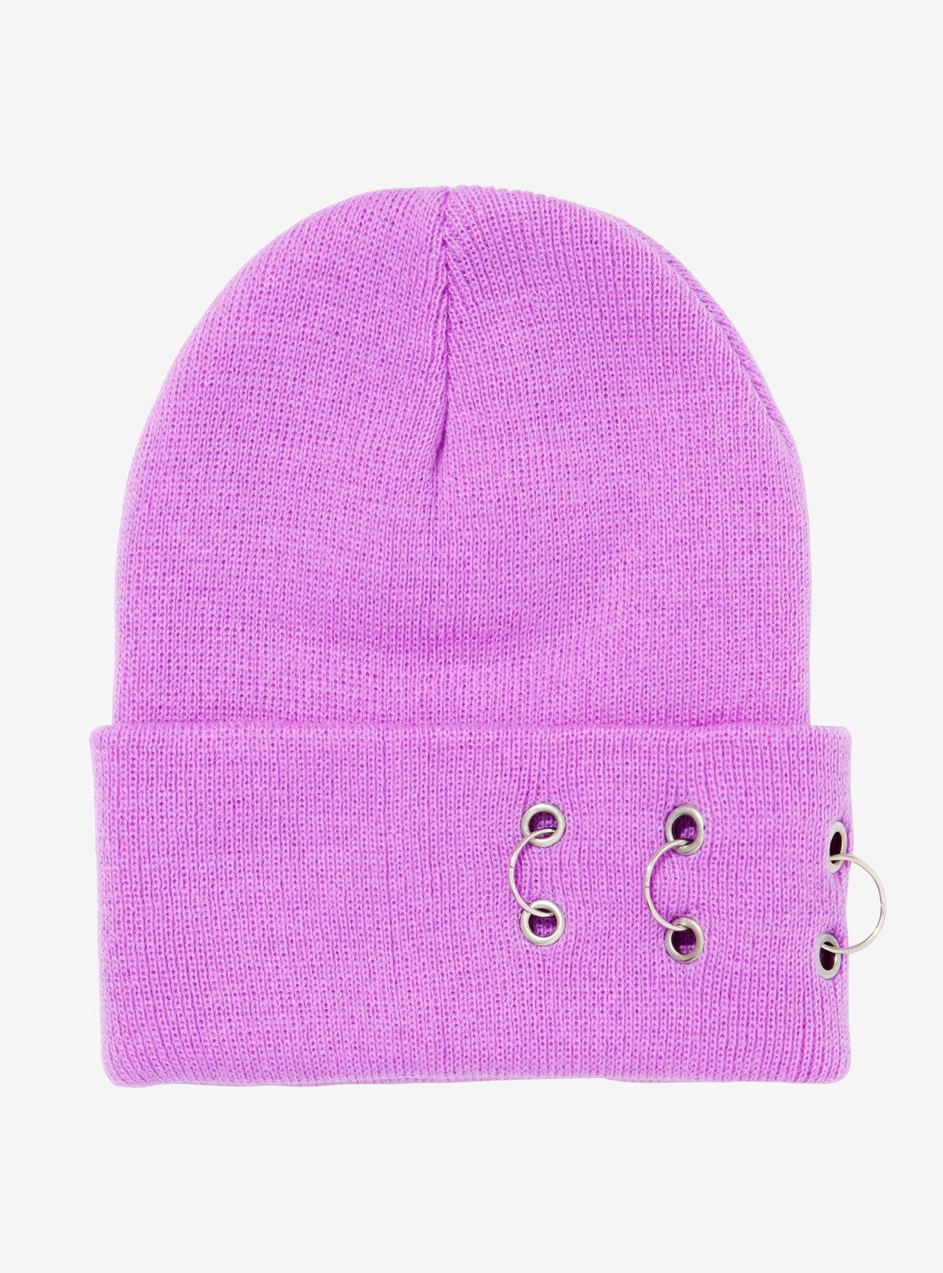 Lavender Pierced Beanie | Hot Topic