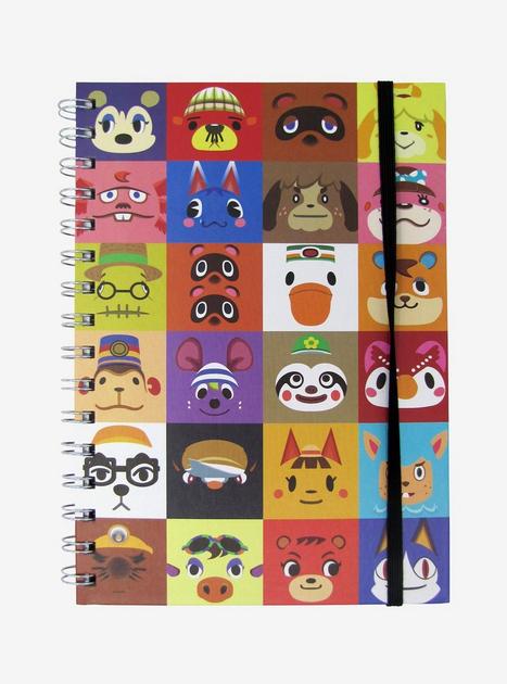 Animal Crossing Character Grid Spiral Journal | Hot Topic
