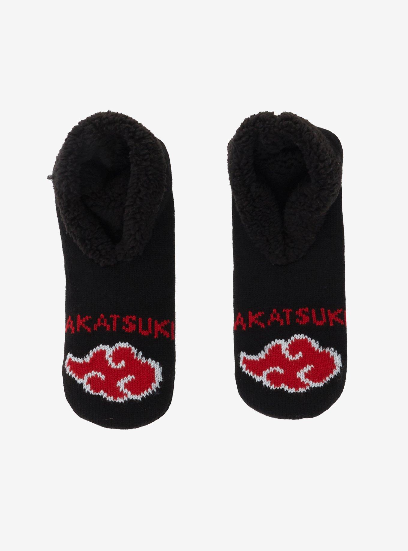 Naruto Akatsuki Cloud Slipper Socks - BoxLunch Exclusive | BoxLunch