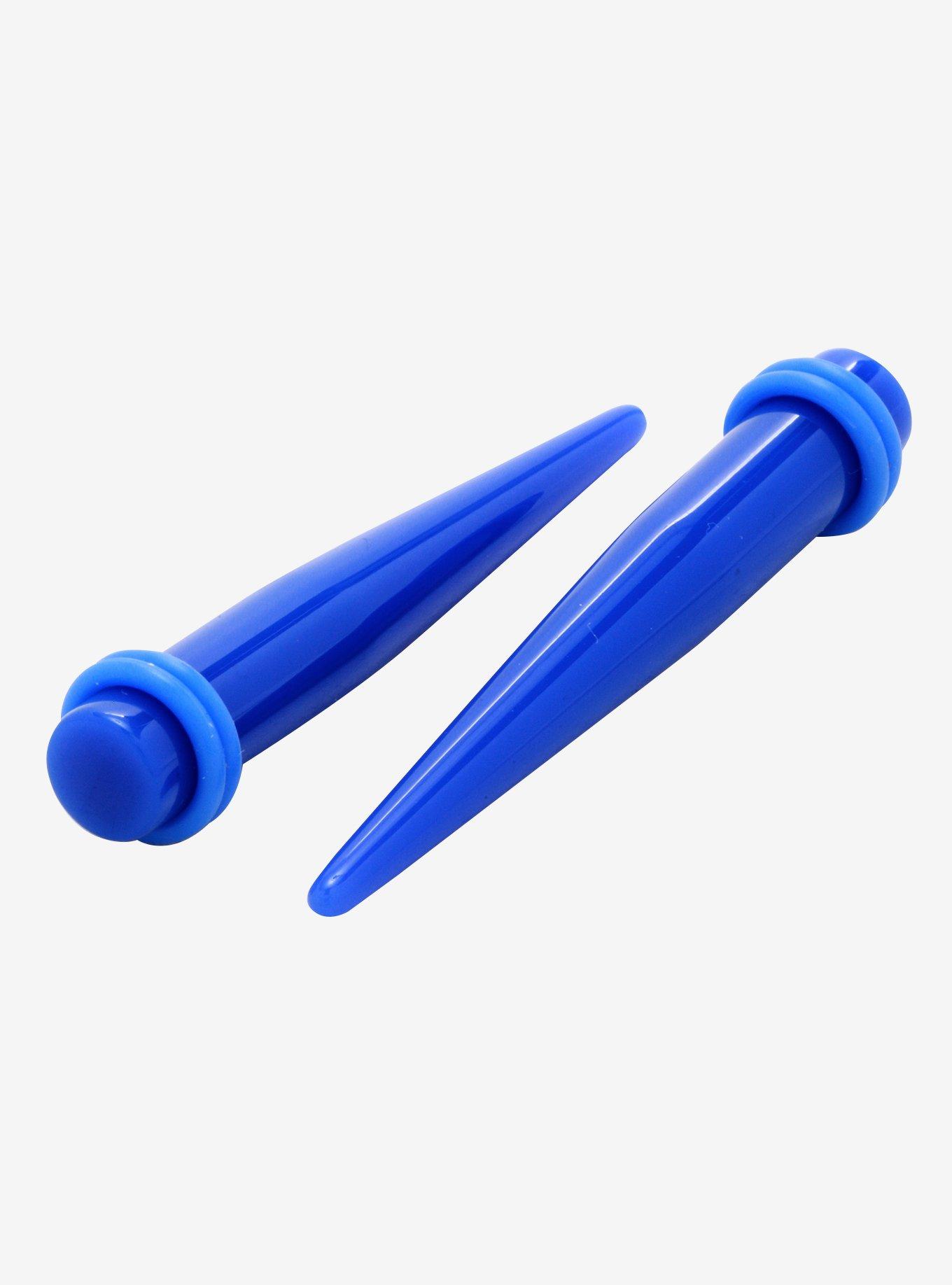 Acrylic Neon Blue Taper 2 Pack | Hot Topic