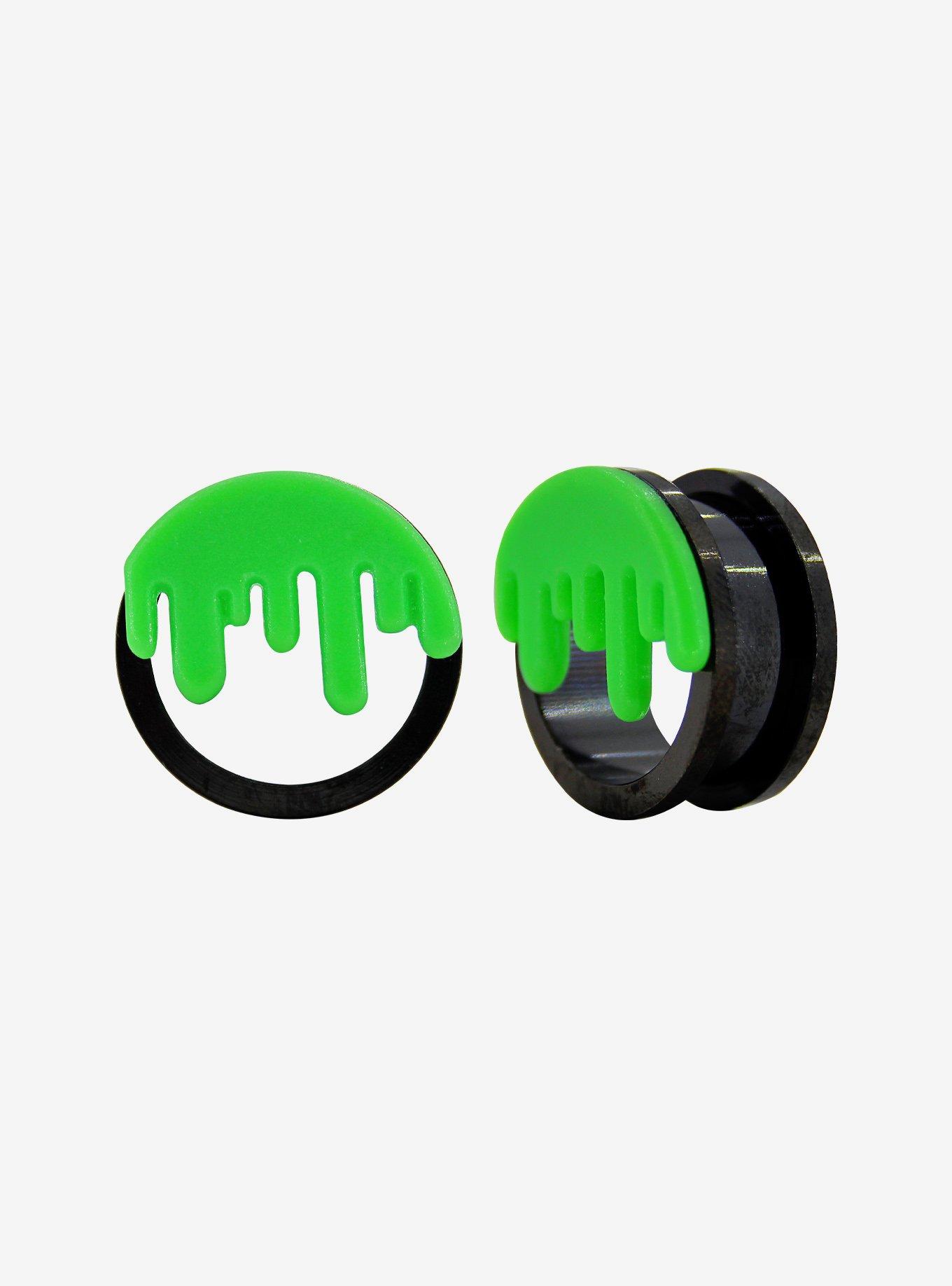Steel Green Slime Tunnel Plug 2 Pack | Hot Topic