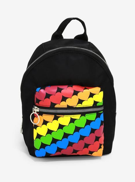 Rainbow Heart Mini Backpack | Hot Topic