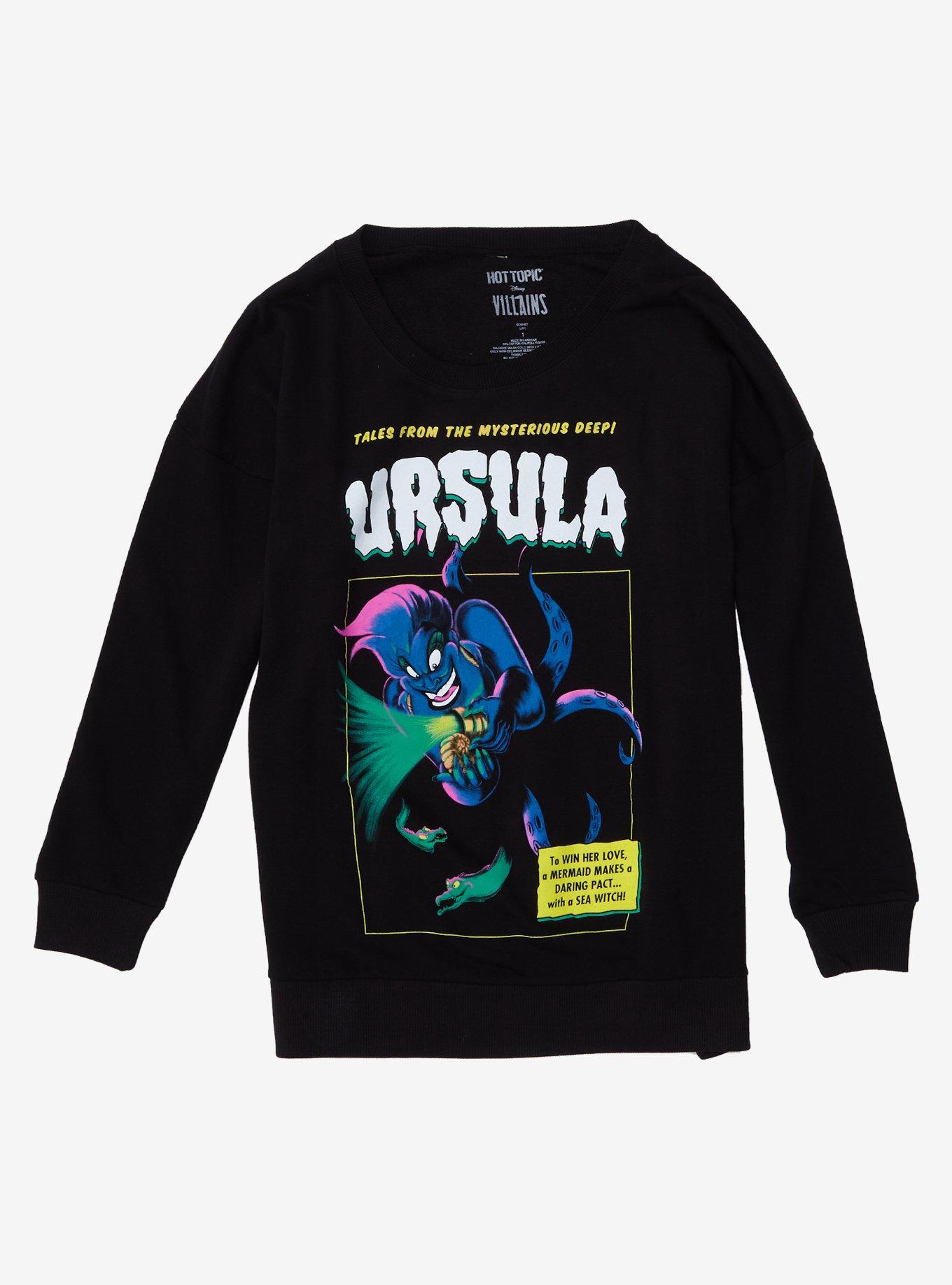 Disney Villains Ursula Horror Comic Book Cover Girls Sweatshirt Plus ...