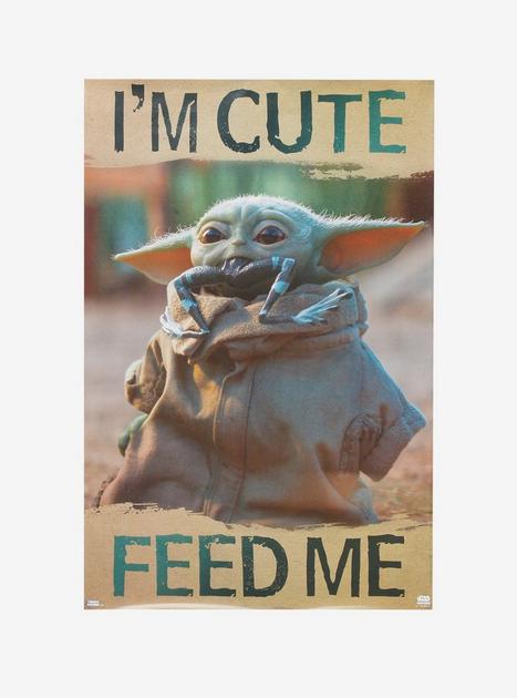 Star Wars The Mandalorian I'm Cute Feed Me Poster | Hot Topic