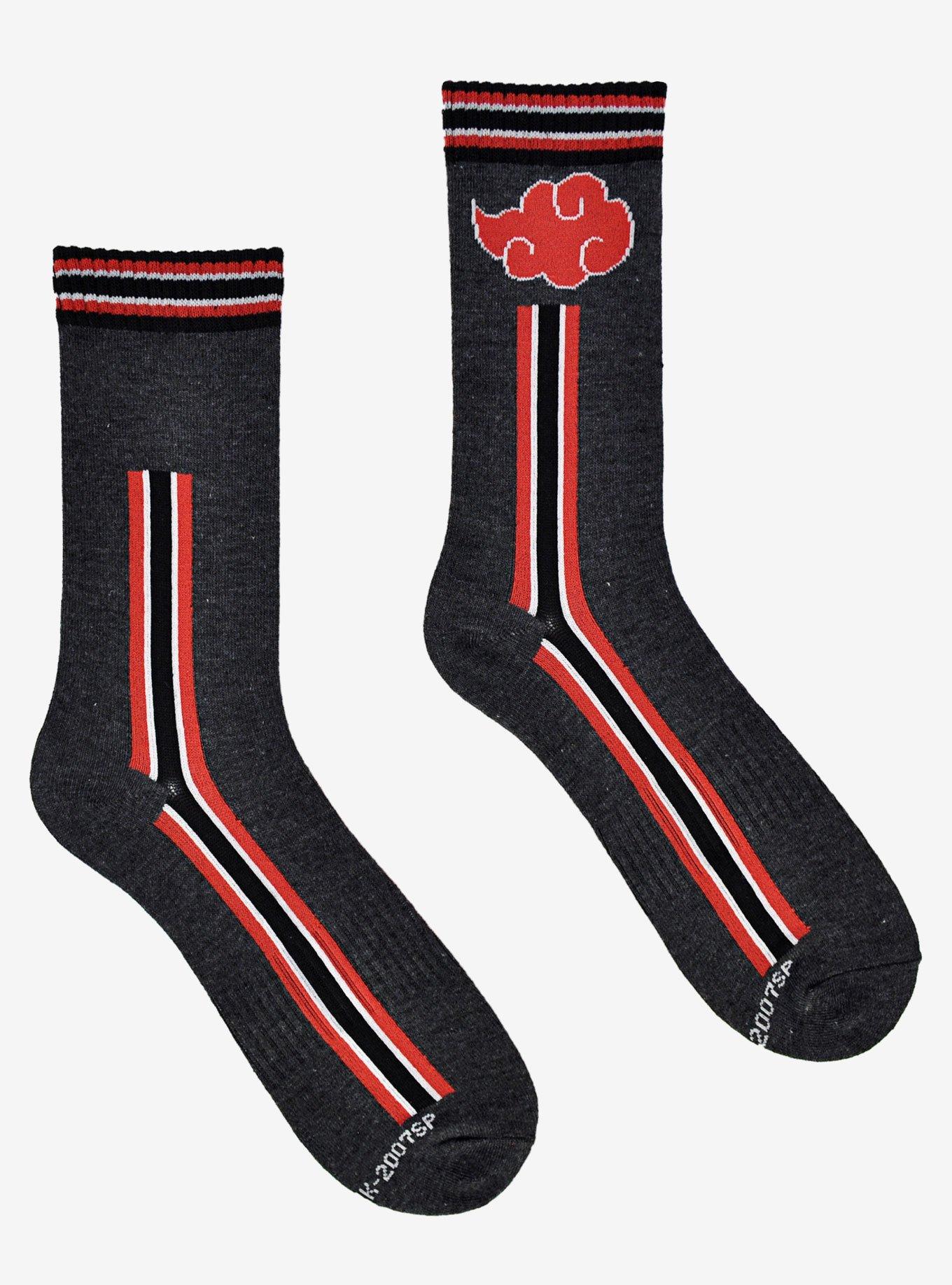 Naruto Shippuden Akatsuki Cloud Crew Socks | Hot Topic