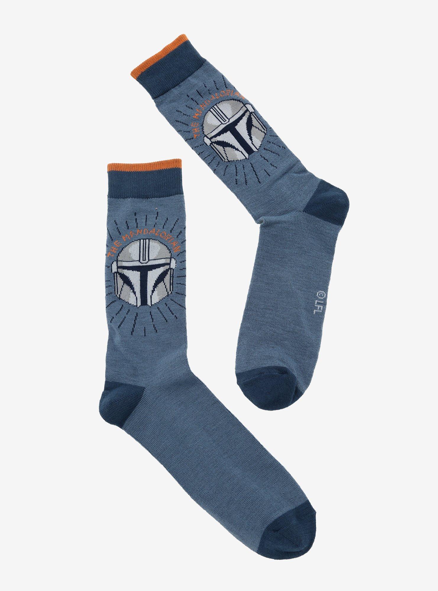 Star Wars The Mandalorian Helmet Crew Socks | Hot Topic