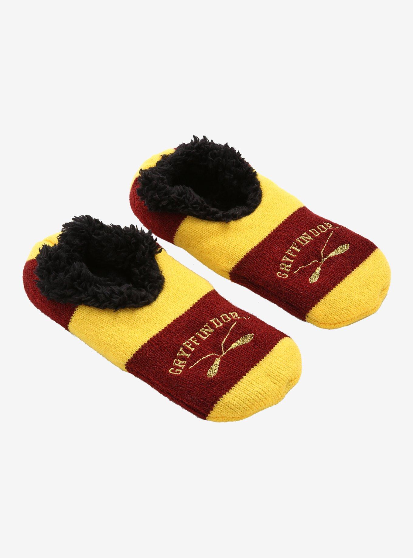 Harry Potter Gryffindor Striped Slipper Socks - BoxLunch Exclusive ...