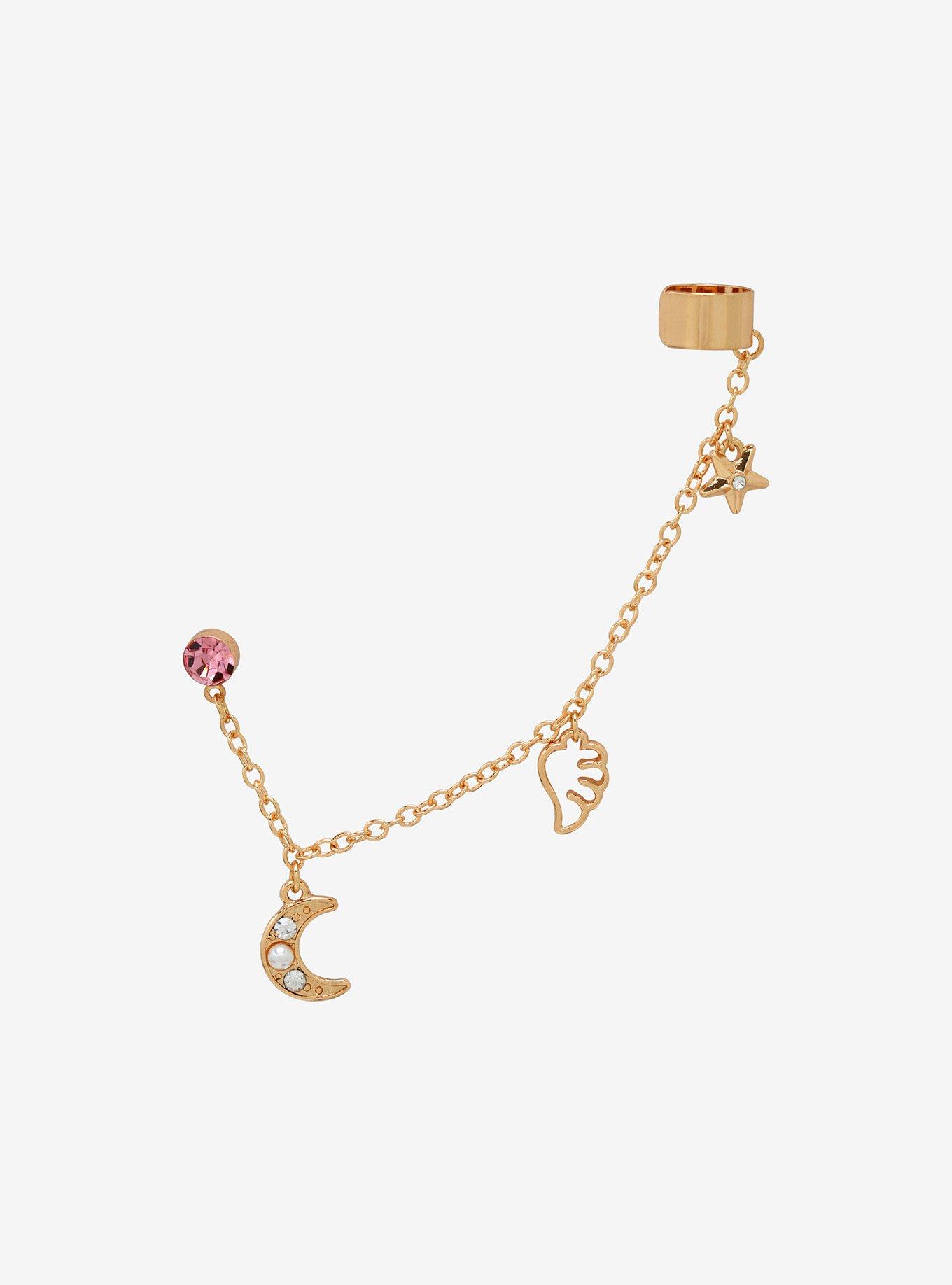 Moon Star Wing Charm Left Ear Cuff | Hot Topic