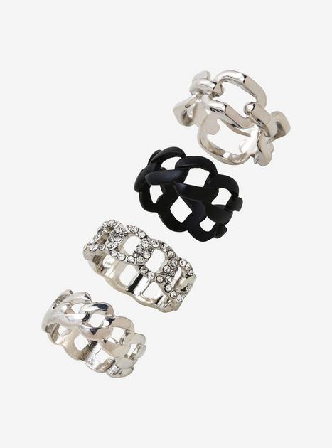 Chain Link Ring Set | Hot Topic