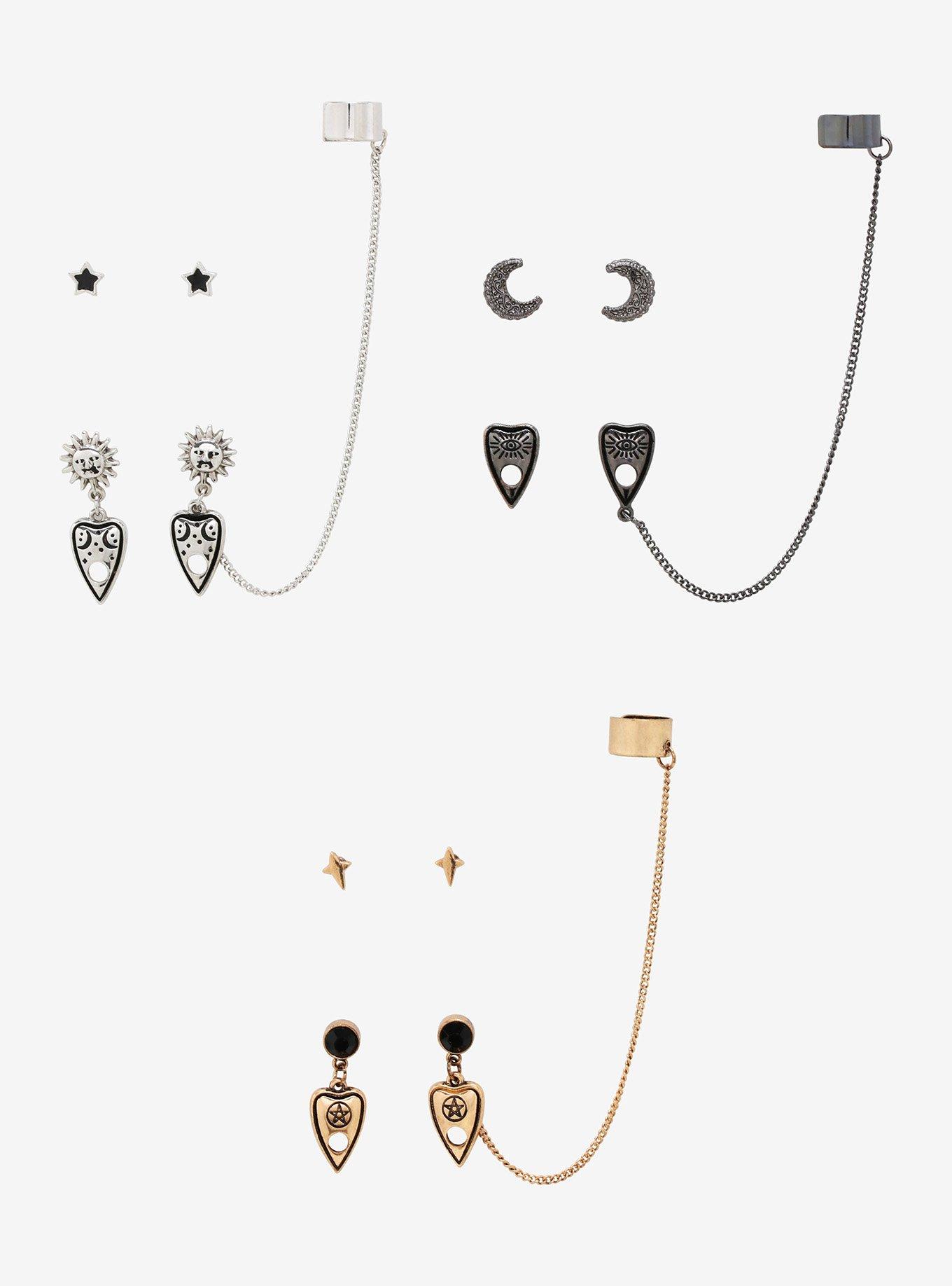 Moon Star Planchette Cuff Earring Set | Hot Topic