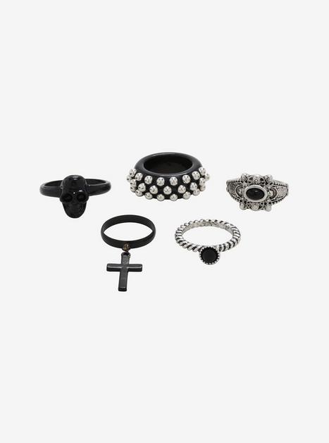 Cross & Skull Ring Set | Hot Topic