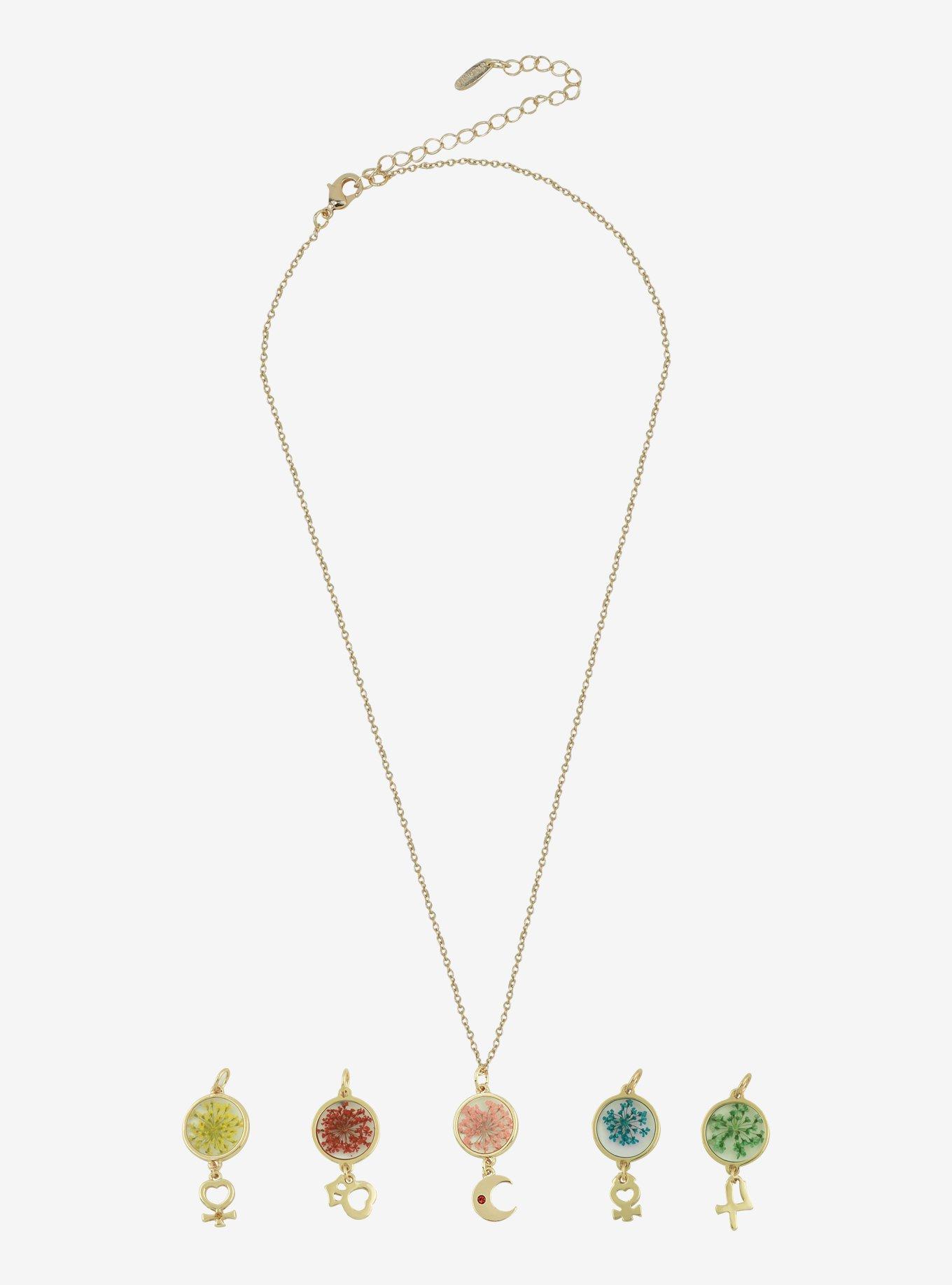 Sailor Moon Dried Flower Symbol Interchangeable Charm Necklace | Hot Topic