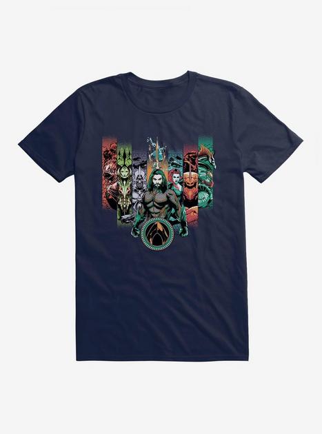Dc Comics Aquaman Character Lineup T Shirt Boxlunch