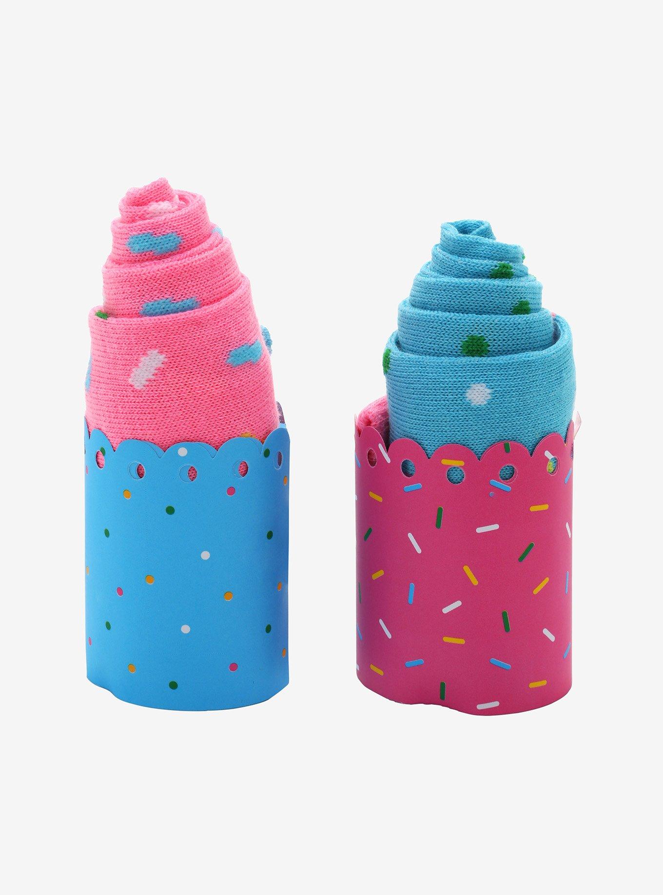 Cupcake Sprinkle Crew Socks 2 Pair | Hot Topic