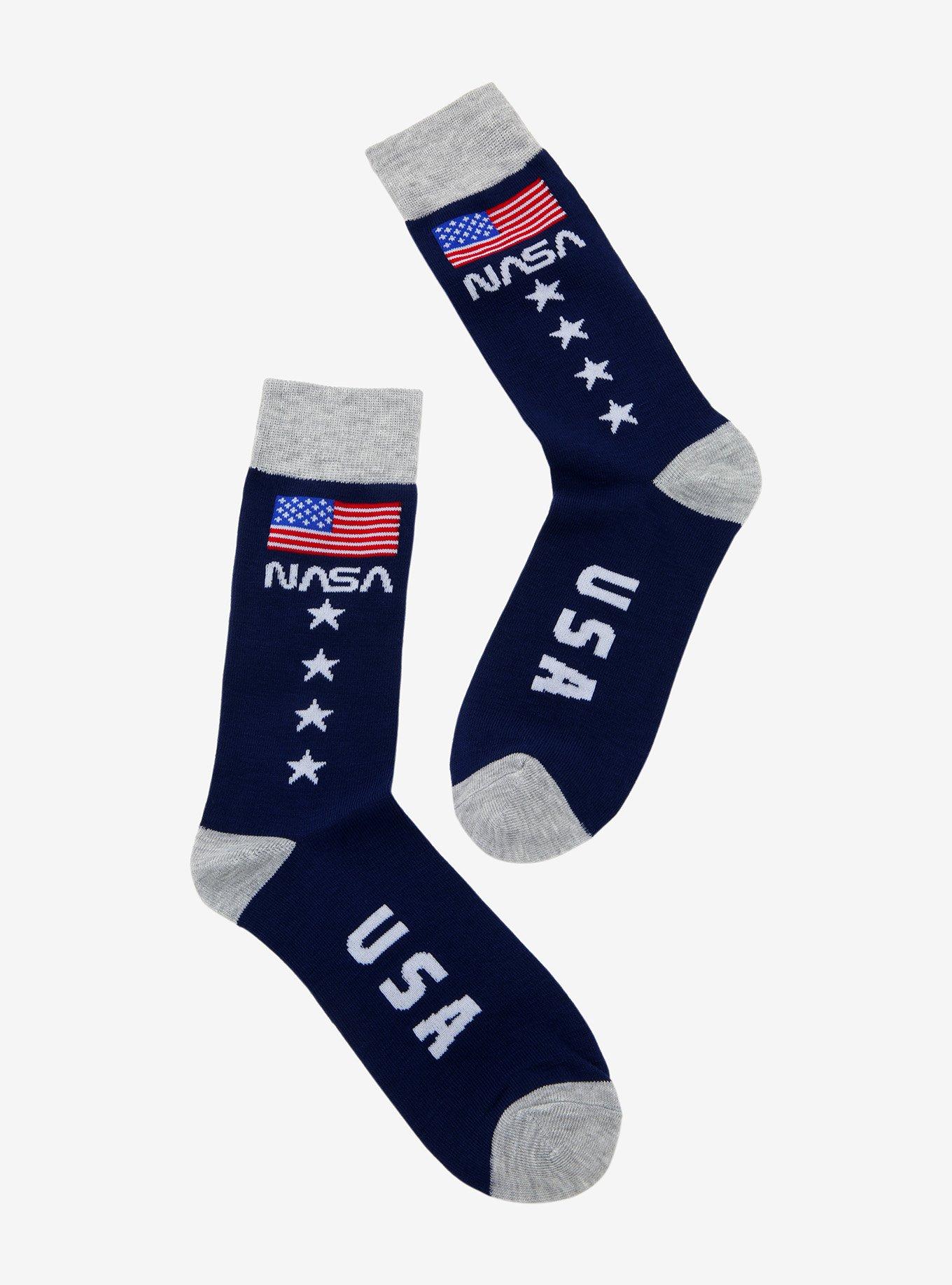 NASA USA Crew Socks | Hot Topic