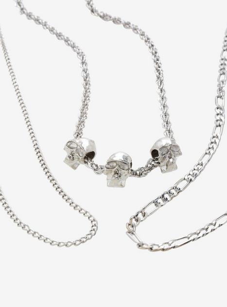 Skull Chain Necklace Set | Hot Topic