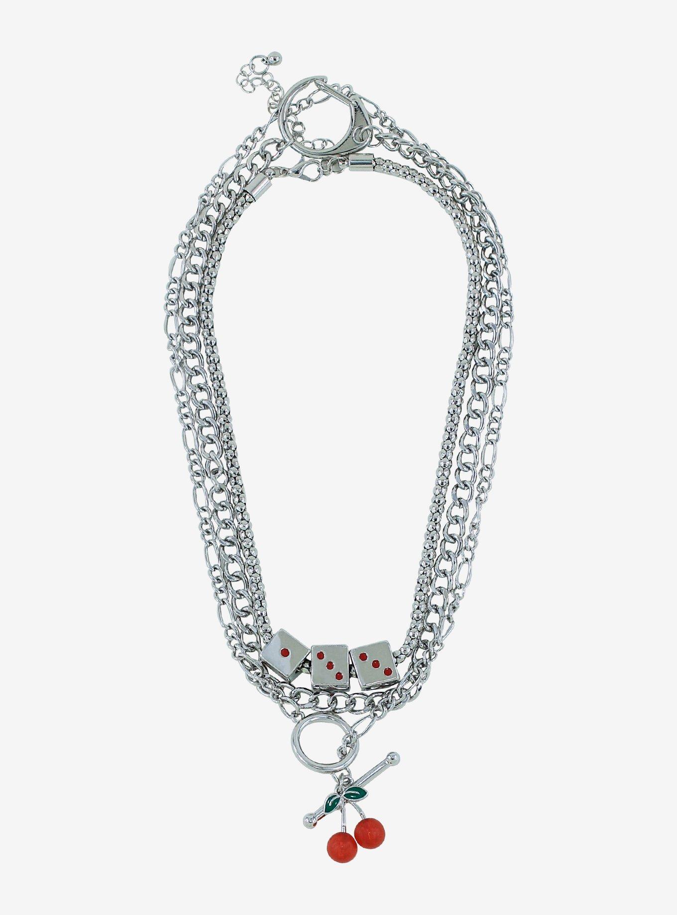 Cherry & Dice Chain Choker Set | Hot Topic