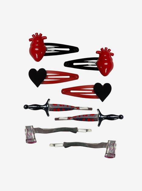 Bloody Weapons & Heart Hair Clip Set | Hot Topic
