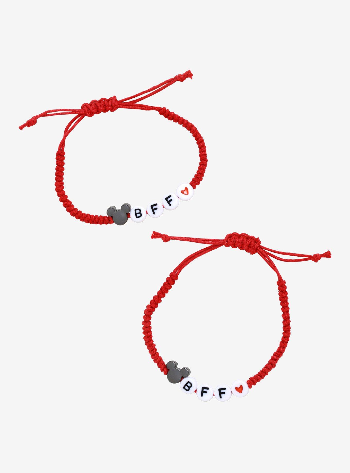 Disney Mickey Mouse Red Best Friend Cord Bracelet Set | Hot Topic