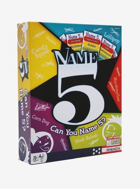 Name 5 Card Game | Hot Topic