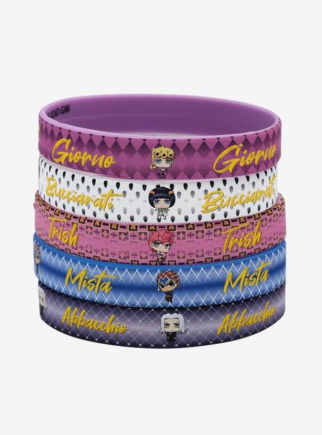 JoJo's Bizarre Adventure Chibi Rubber Bracelet Set | Hot Topic