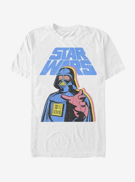Star Wars Darth Vader Multicolored T-Shirt - WHITE | BoxLunch