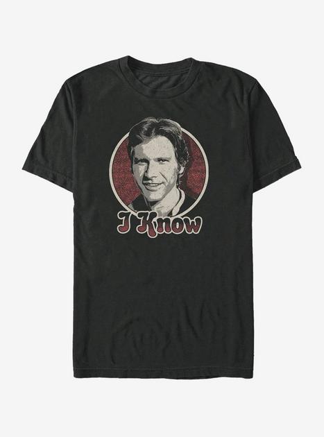 Star Wars Han Solo I Know T-Shirt - BLACK | BoxLunch