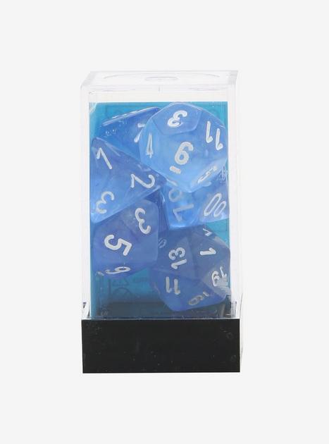 Chessex Borealis Sky Blue With White Polyhedral Dice Set Hot Topic