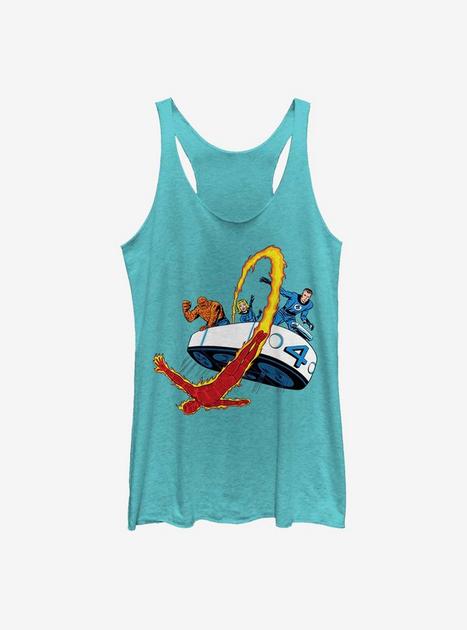 Marvel Fantastic Four Vehicle Womens Tank Top - BLUE | BoxLunch