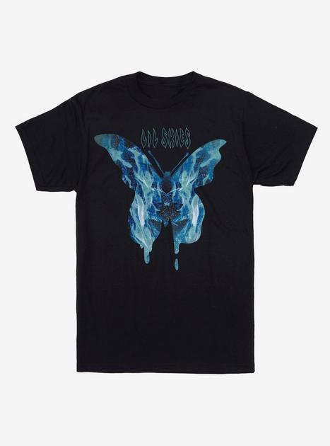 Lil Skies Blue Butterfly T-Shirt | Hot Topic