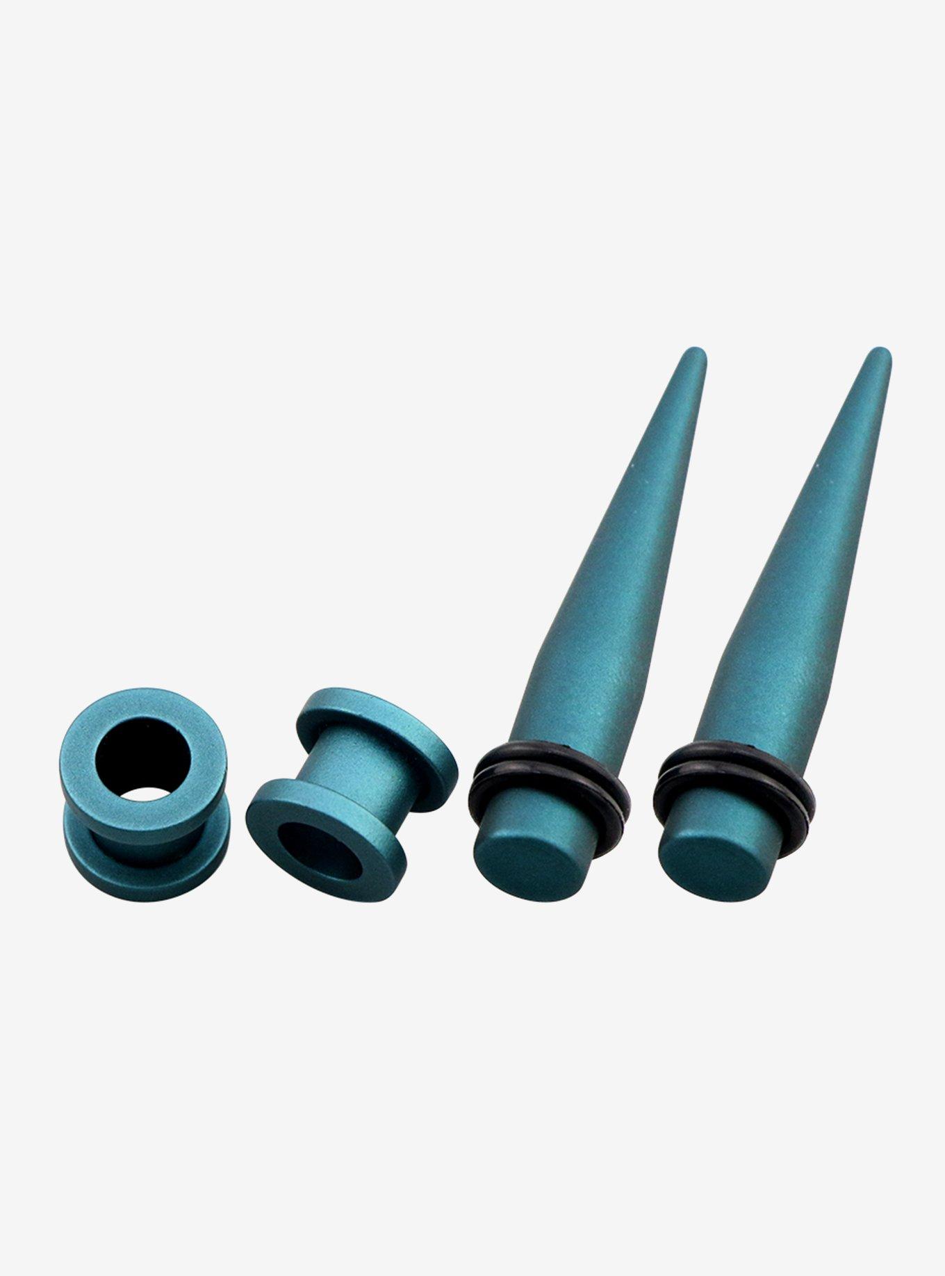 Acrylic Matte Teal Taper & Plug 4 Pack | Hot Topic